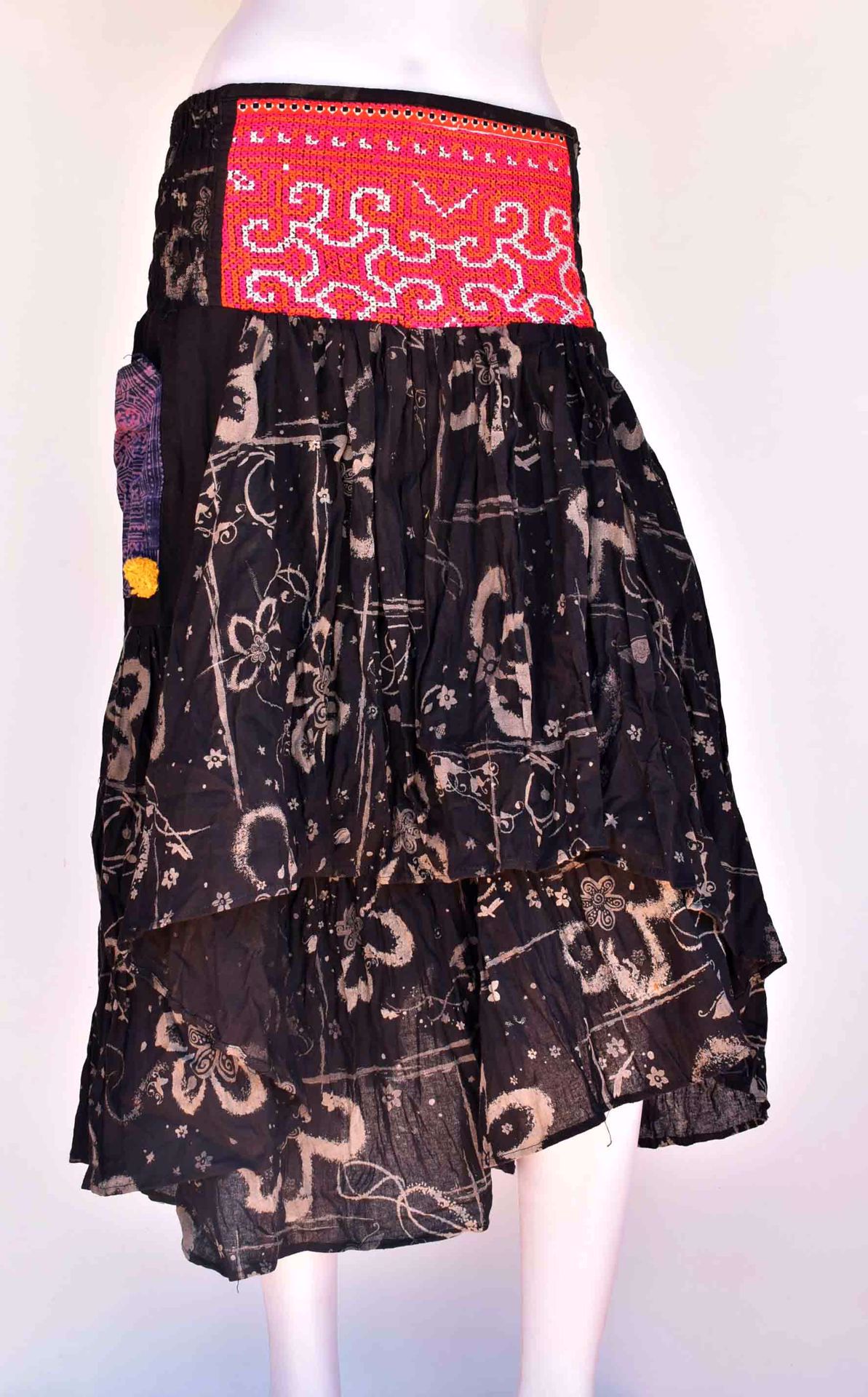 falda gitana falda hippie flamenco con bordados étnicos | Usurkya Ropa ...